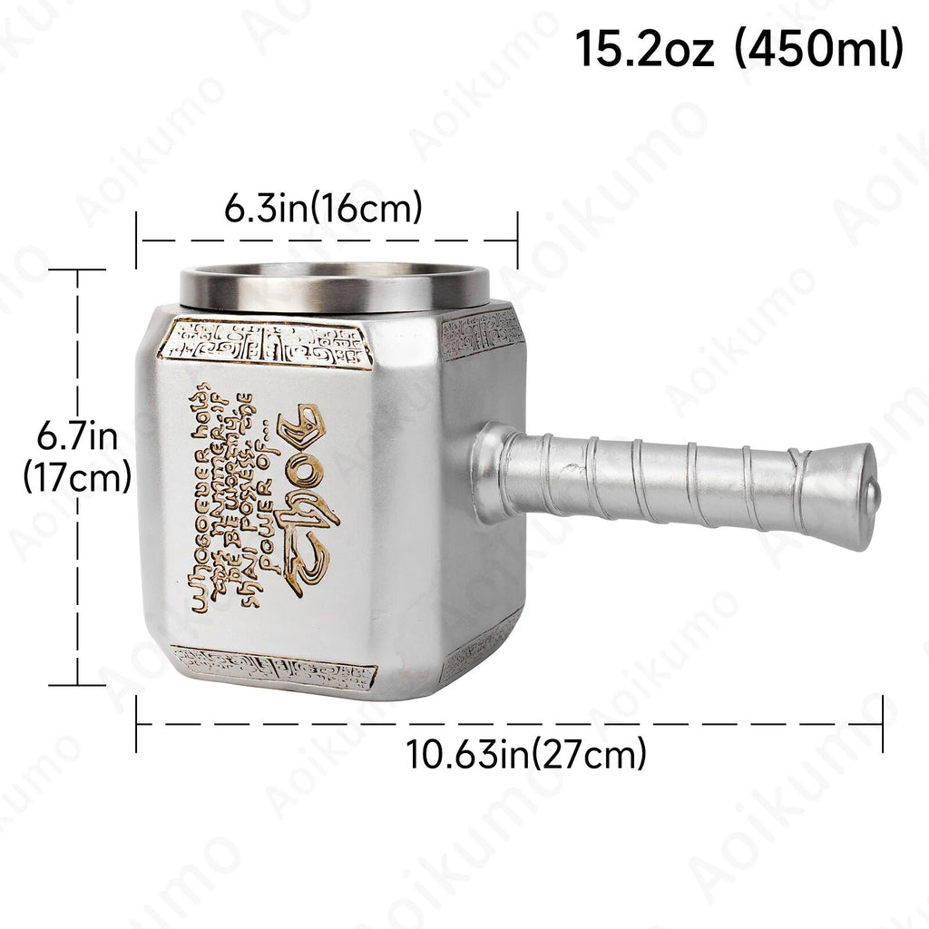 Thor's Hammer Mjolnir Mug with Opener – Heavy Metal Armor
