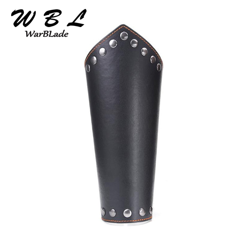 Massive Leather Bracelet Gauntlet with Lace - Medieval Knight Larp ...