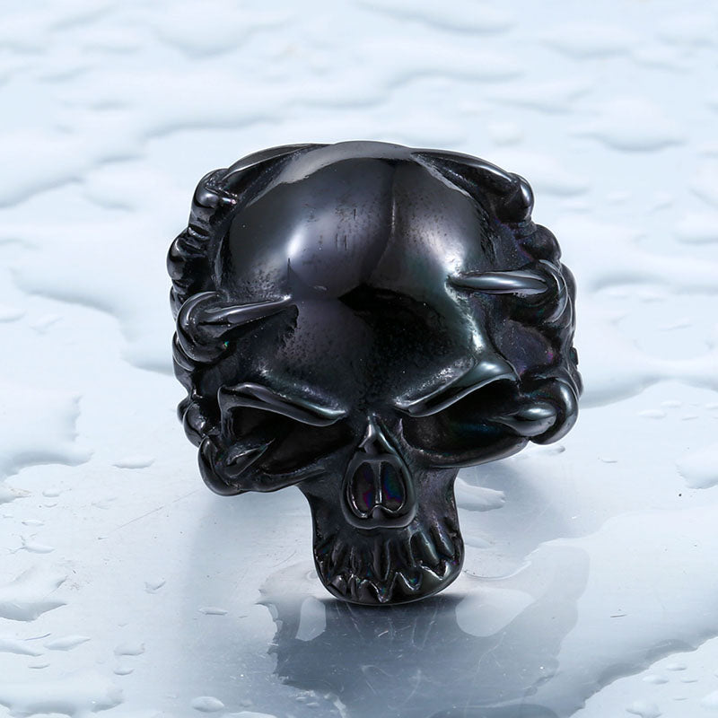 Metal Skull and Talons Claws Ring Stainless Steel – Heavy Metal Armor