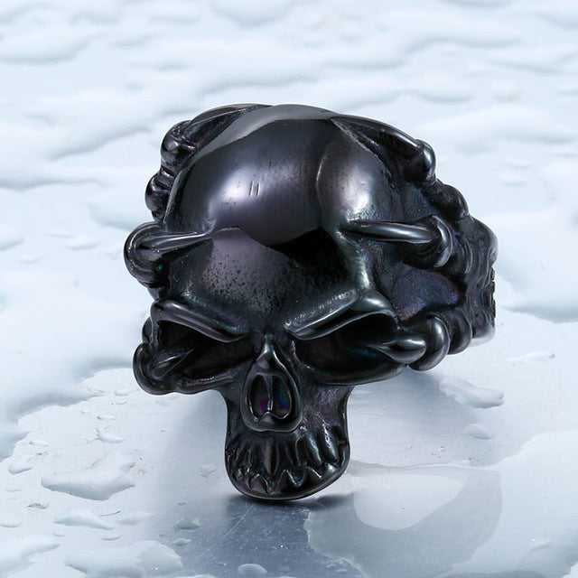 Metal Skull and Talons Claws Ring Stainless Steel – Heavy Metal Armor